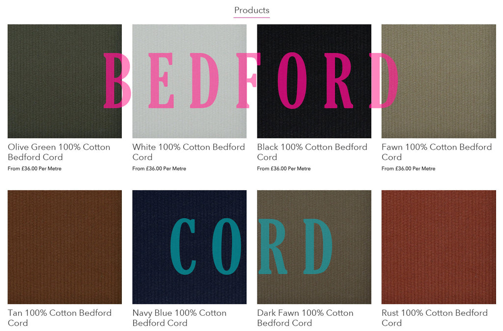 New Range... Bedford Cord – Yorkshire Fabric