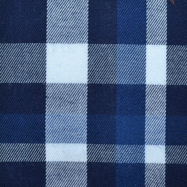 Navy Blue, White and Royal Blue Plaid Check Brushed Check Cotton ...