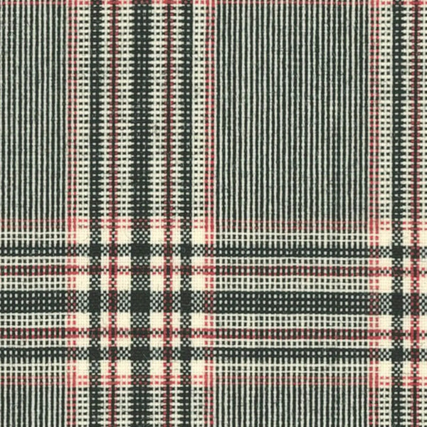 Black and White with Red Fancy Glen Check Check Jacketing By Holland ...