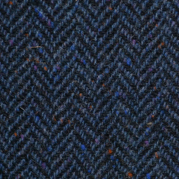 Dark Blue Herringbone All Wool Irish Donegal Tweed - 1.50 Metres ...